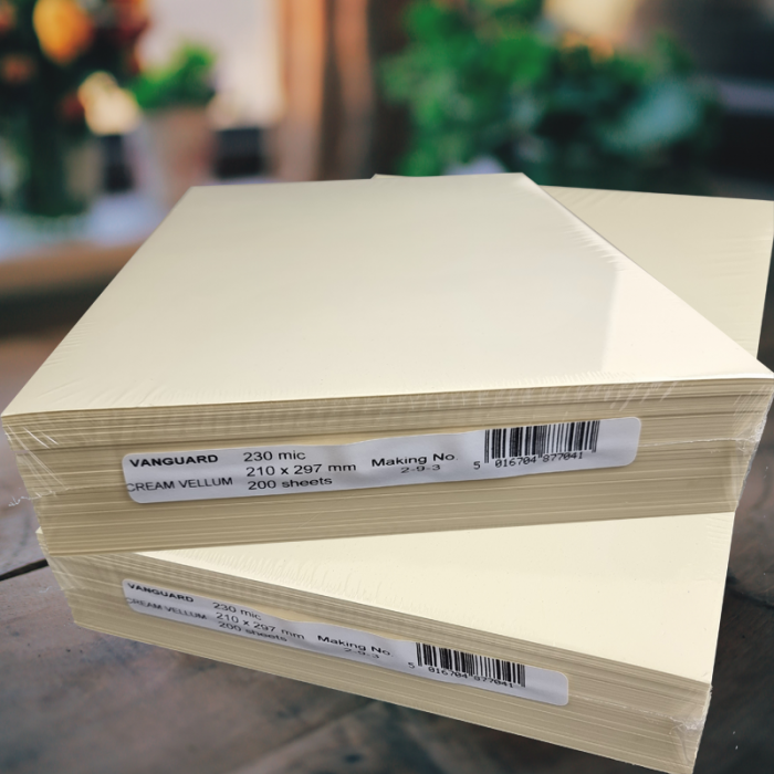 Cream Vellum 180 gsm (230mic) A4